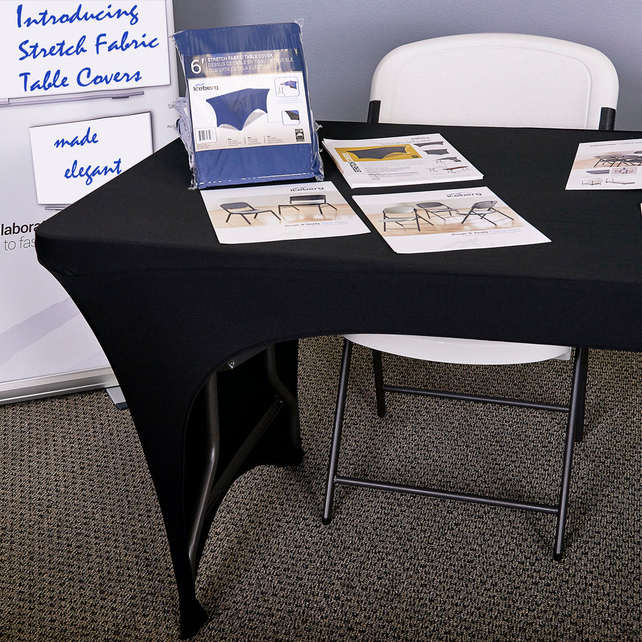 iGear™ Stretch Fabric Table Cover, 6ft. Table, Open-sided, 2 Colors ...